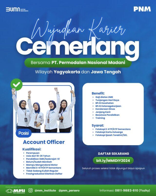 Lowongan Kerja Account Officer di PT. PNM Mekaar - LokerJogja.ID