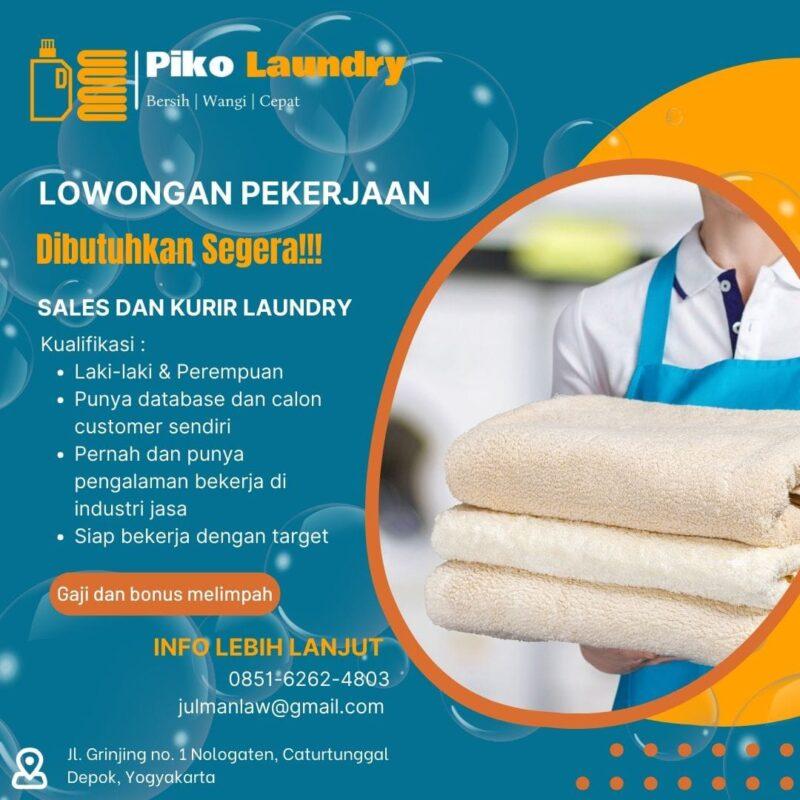 Lowongan Kerja Sales - Kurir Laundry di Piko Laundry - LokerJogja.ID
