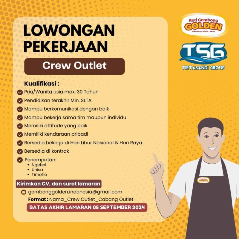 Lowongan Kerja Crew Outlet di Roti Gembong Golden Indonesia - LokerJogja.ID