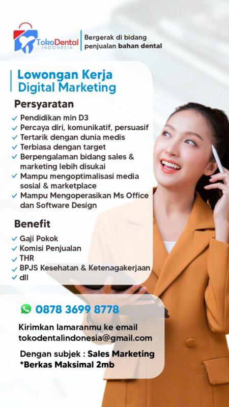 Lowongan Kerja Digital Marketing di PT. Toko Dental Indonesia - LokerJogja.ID