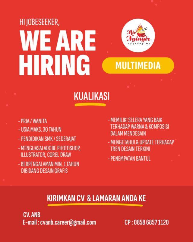 Lowongan Kerja Multimedia - Koordinator Produksi di CV. Anak Negeri ...