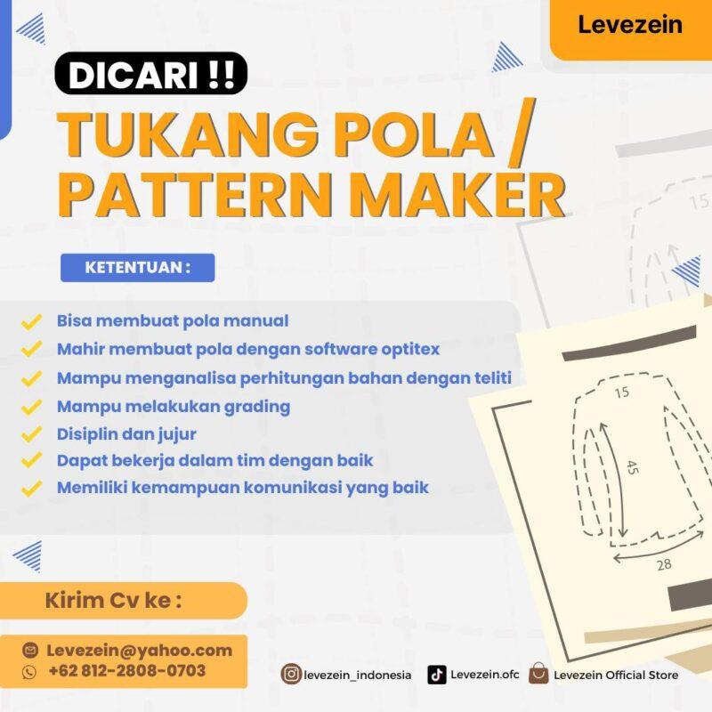 Lowongan Kerja Tukang Pola/Pattern Maker di CV. Berkah Ratu Group ...