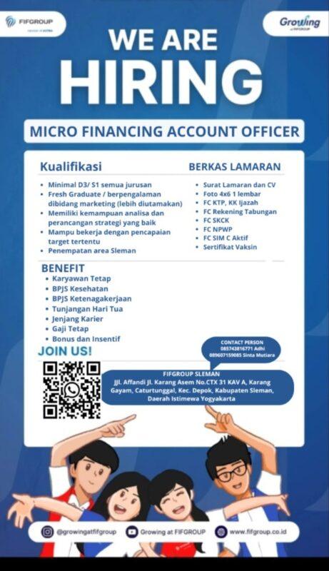 Lowongan Kerja Micro Financing Account Officer di Fifgroup Cabang ...