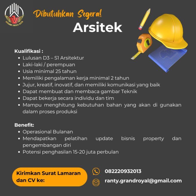 Lowongan Kerja Arsitek - Leader Marketing di Garuda Sukses Raya - LokerJogja.ID