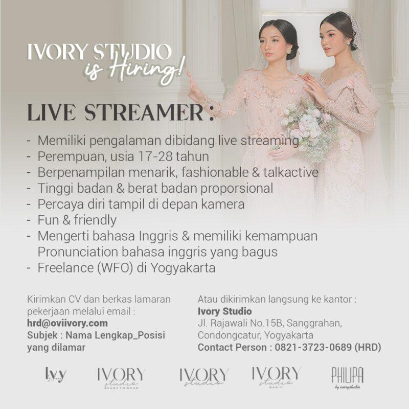 Lowongan Kerja Live Streamer - Quality Control Jahit - Tenaga Payet ...