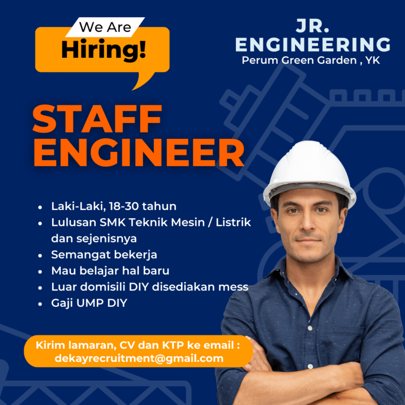 Lowongan Kerja Staff Engineer di JR Engineering - LokerJogja.ID