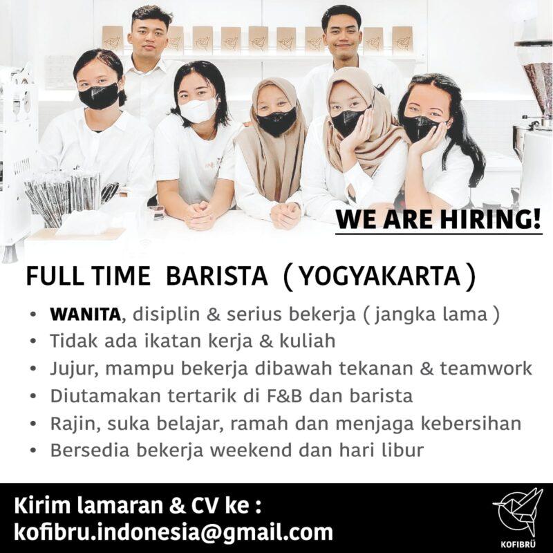 Lowongan Kerja Fulltime Barista di KOFIBRÜ - LokerJogja.ID