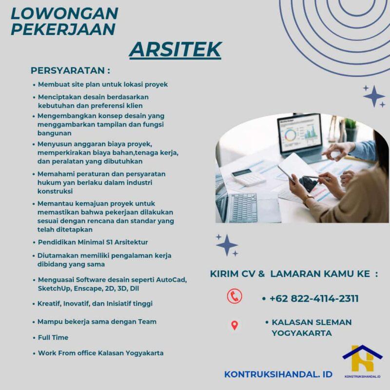 Lowongan Kerja Arsitek di Konstruksihandal.id - LokerJogja.ID