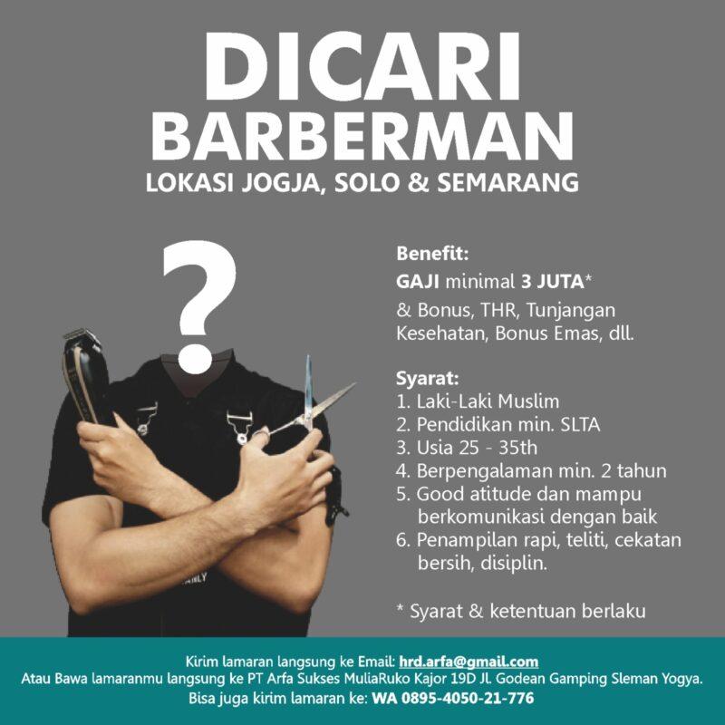 Lowongan Kerja Barberman Jogja, Solo & Semarang di PT. Arfa Sukses ...