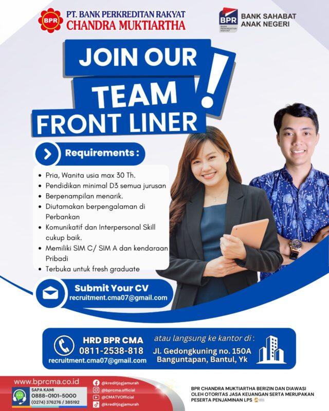 Lowongan Kerja Frontliner di PT. BPR Chandra Muktiartha - LokerJogja.ID