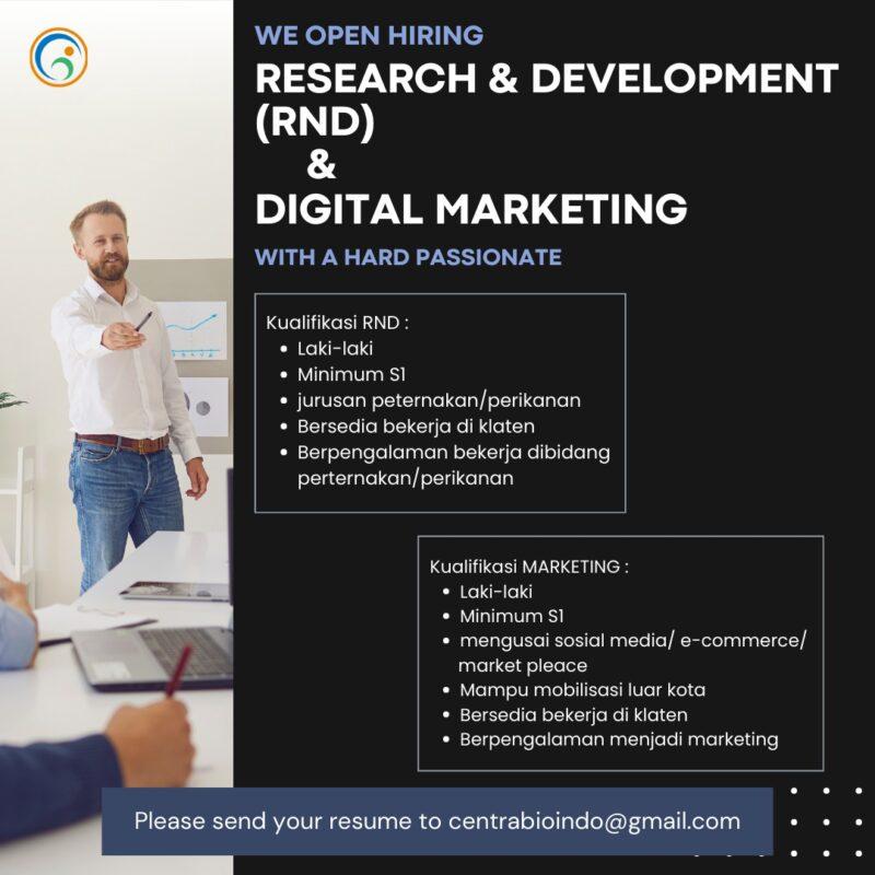 Lowongan Kerja Research & Development (RnD) - Digital Marketing di PT ...