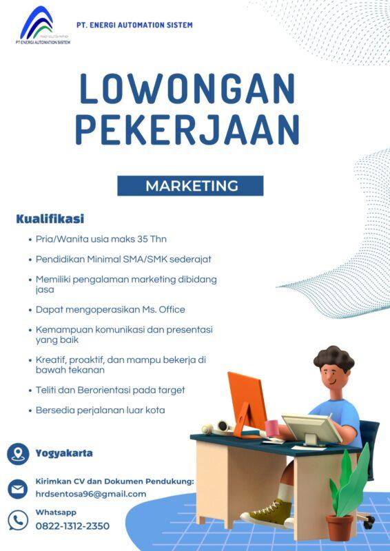 Lowongan Kerja Marketing di PT. Energi Automation Sistem - LokerJogja.ID