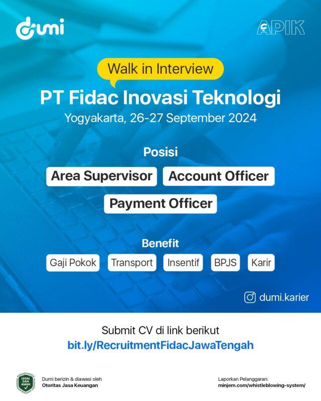 Lowongan Kerja Area SPV - Account Officer - Payment Officer di PT ...