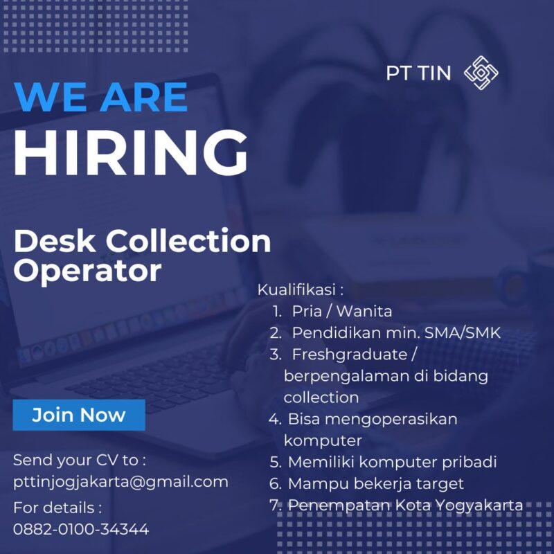 Lowongan Kerja Customer Service (Collection Operator) di PT. TIN ...