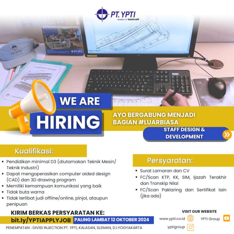 Lowongan Kerja Staff Design Development - Staff Quality Engineering di PT. Yogya Presisi ...