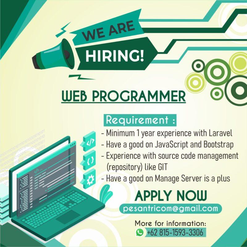 Lowongan Kerja Web Developer di Pesantricom - LokerJogja.ID