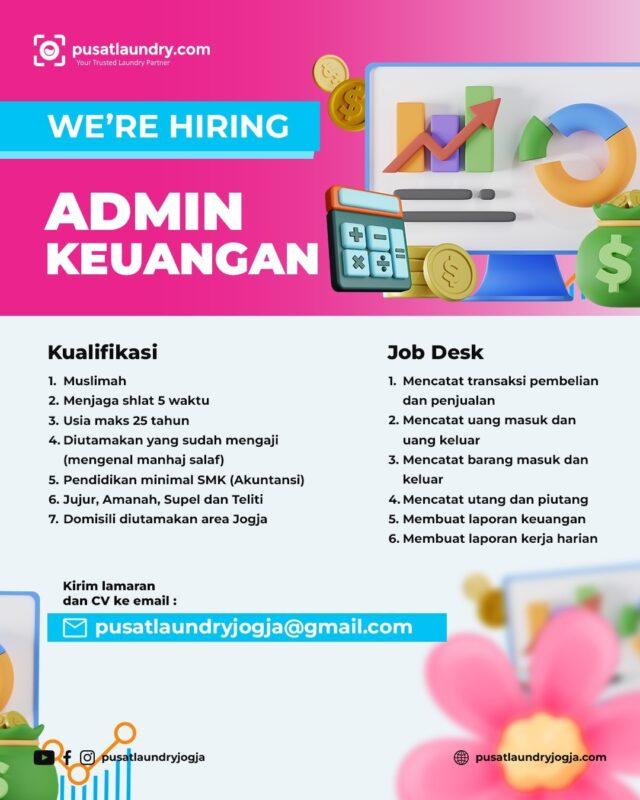 Lowongan Kerja Admin Keuangan di Pusatlaundry.com - LokerJogja.ID