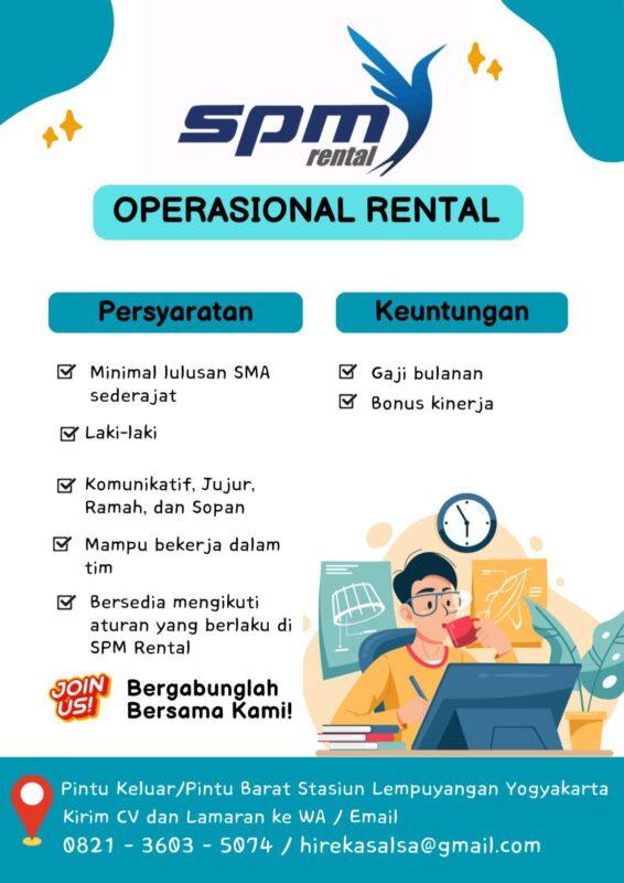 Lowongan Kerja Operational Rental di SPM Rental - LokerJogja.ID