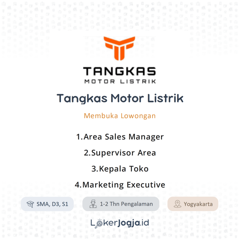 Lowongan Kerja Area Sales Manager - Supervisor Area - Kepala Toko ...