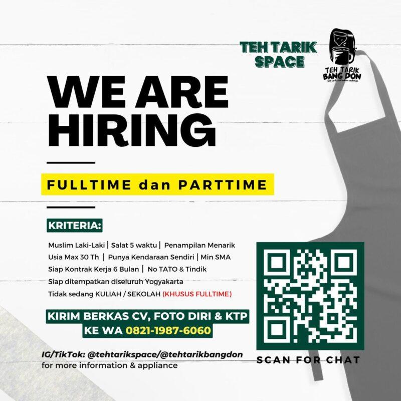 Lowongan Kerja Karyawan Full Time & Part Time di Teh Tarik Space ...