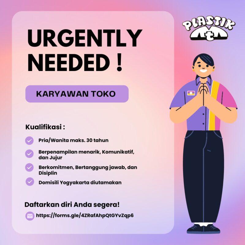 Lowongan Kerja Karyawan Toko di Toko Plastik MT - LokerJogja.ID Lowongan Kerja Karyawan Toko di Toko Plastik MT - LokerJogja.ID