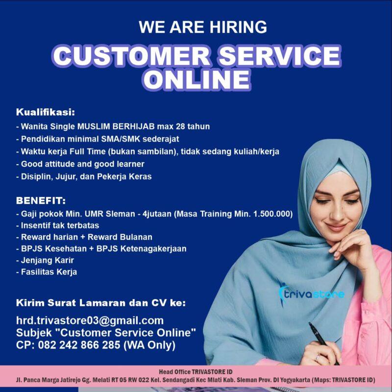 Lowongan Kerja Customer Service Online di Trivastore - LokerJogja.ID