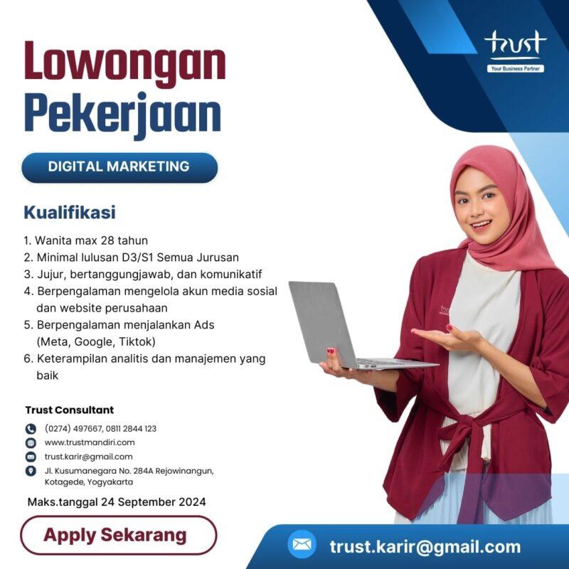 Lowongan Kerja Digital Marketing di Trust Consultant - LokerJogja.ID