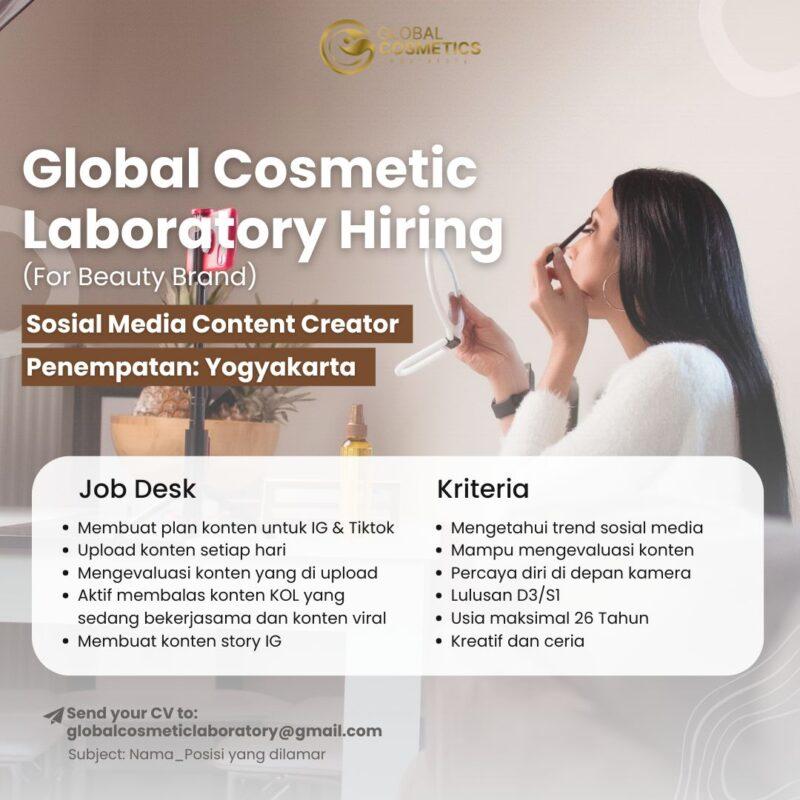 Lowongan Kerja Content Creator di CV. Global Cosmetic Laboratory - LokerJogja.ID