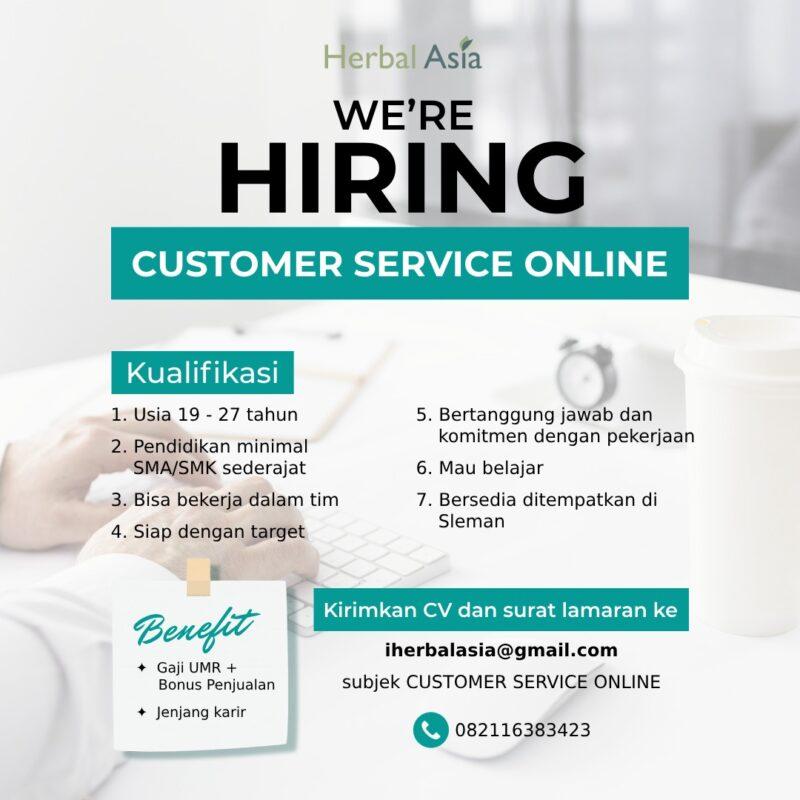 Lowongan Kerja Customer Service Online di CV. Herbalasia Indonesia ...