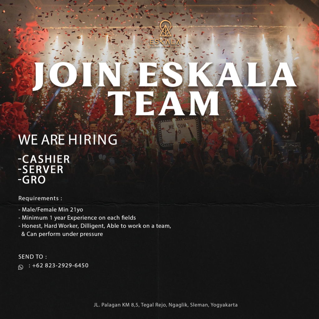 Lowongan Kerja Cashier - Server - GRO di Eskala - LokerJogja.ID