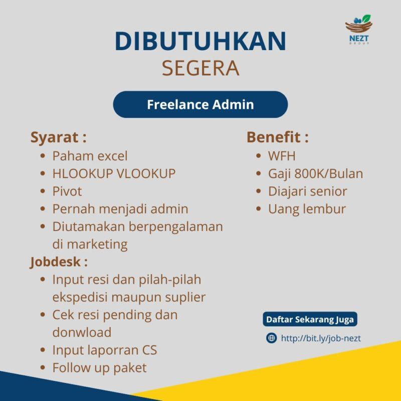 Lowongan Kerja Freelance Admin di Nezt Group - LokerJogja.ID