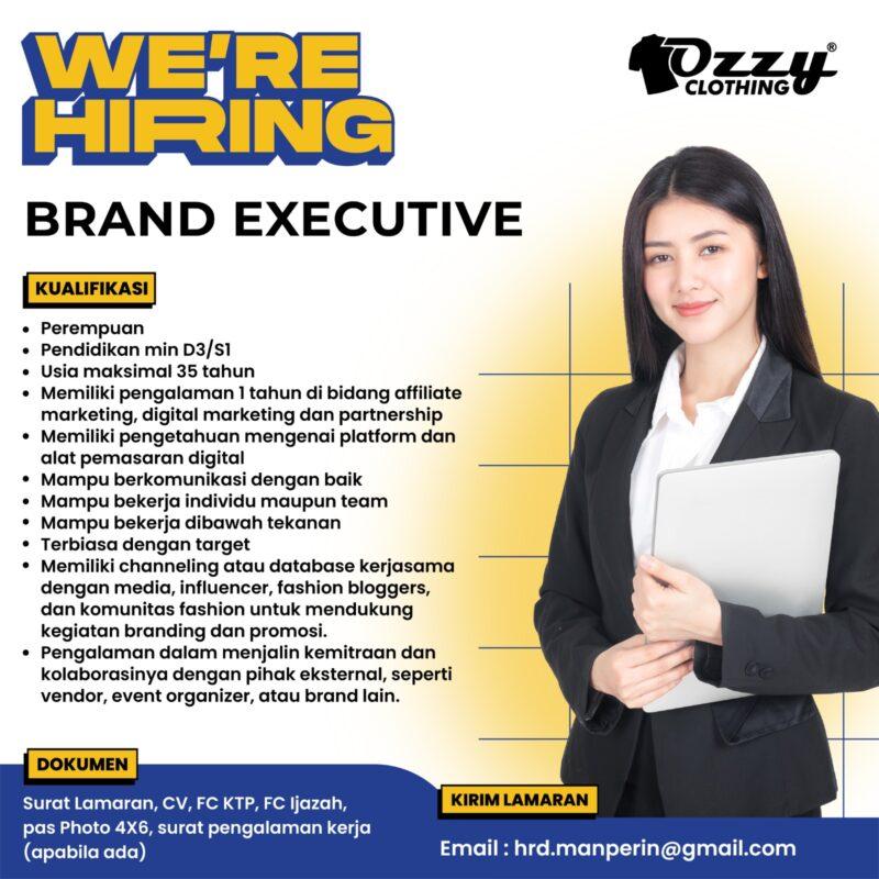 Lowongan Kerja Brand Executive (Marketing) di Ozzy Clothing (Mandiri ...
