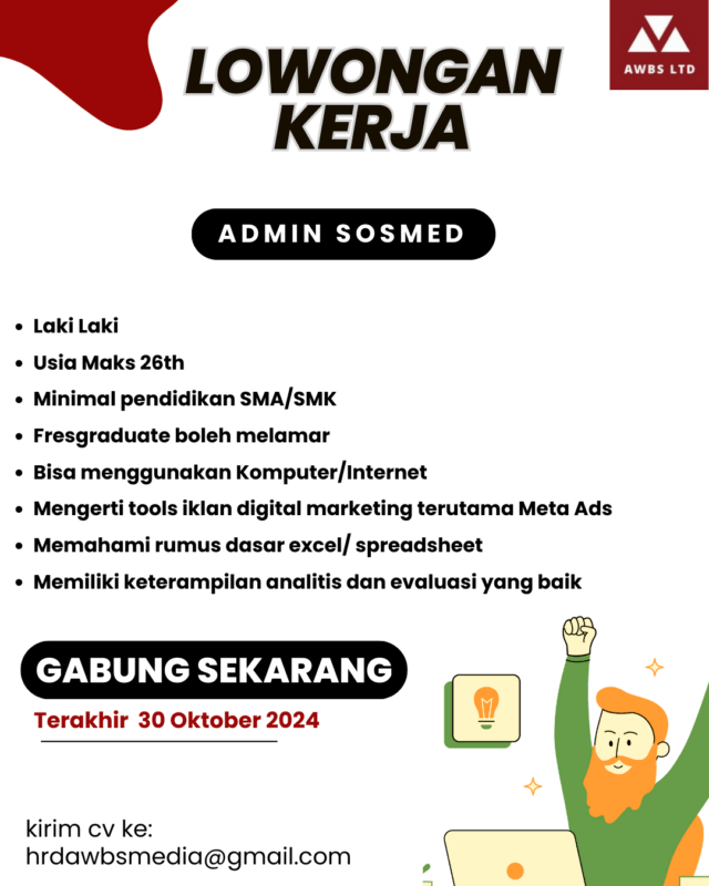Lowongan Kerja Admin Sosial Media di PT. AWBS Media - LokerJogja.ID