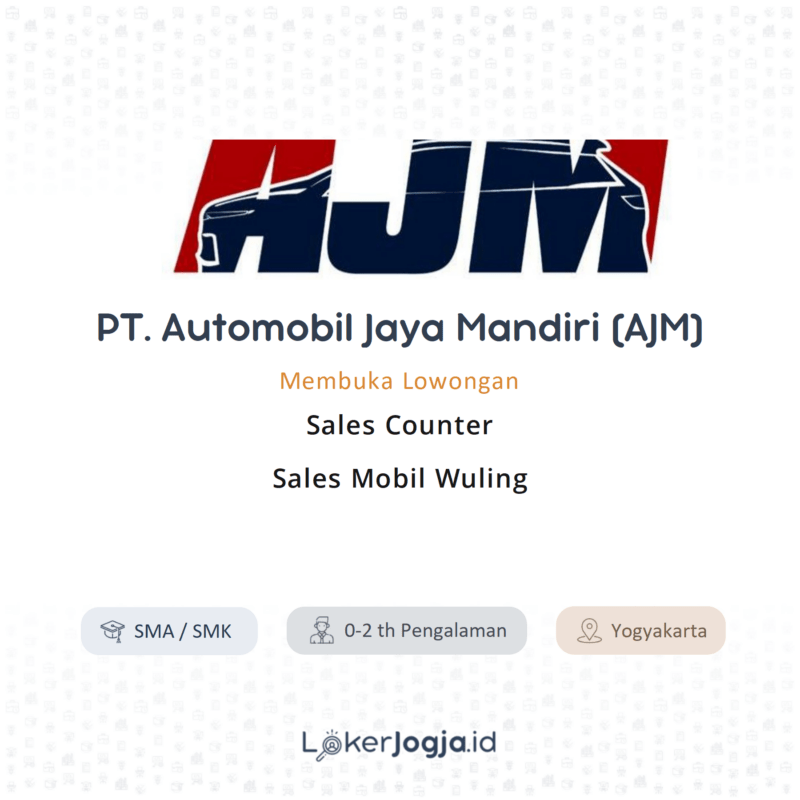 Lowongan Kerja Sales Counter - Sales Consultant di PT. Automobil Jaya ...