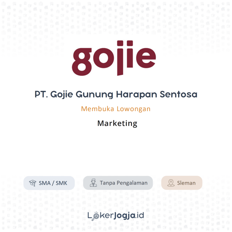 Lowongan Kerja Marketing di PT. Gojie Gunung Harapan Sentosa ...
