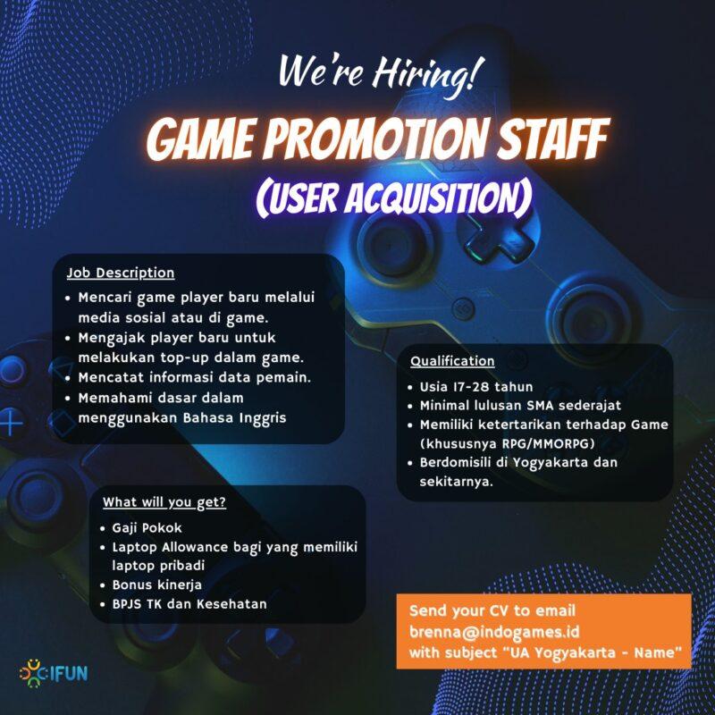 Lowongan Kerja Game Promotion Staff (User Acquisition) di PT. Ifun Digital Global - LokerJogja.ID