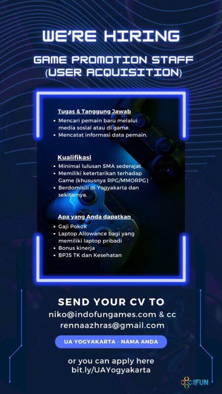 Lowongan Kerja Game Promotion Staff (User Acquisition) di PT. Ifun ...