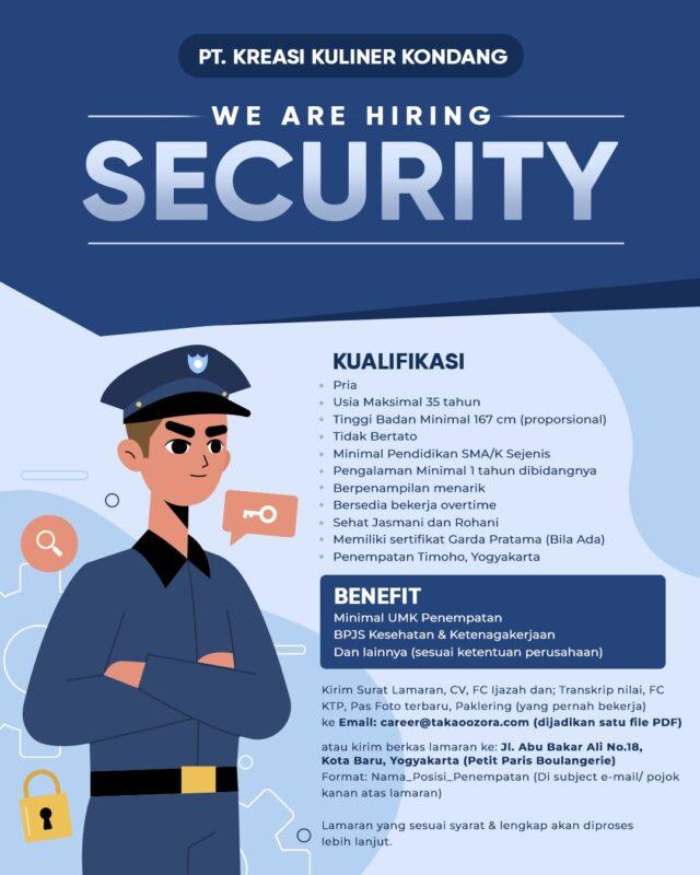 Lowongan Kerja Security di PT. Kreasi Kuliner Kondang - LokerJogja.ID