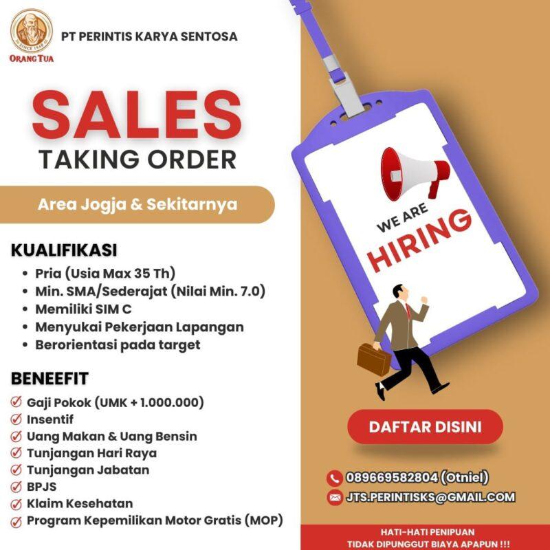 Lowongan Kerja Sales Taking Order di PT. Perintis Karya Sentosa (Orang Tua Group) - LokerJogja.ID