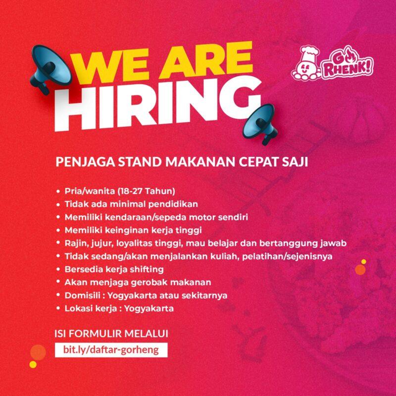 Lowongan Kerja Penjaga Stand Makanan Cepat Saji di Purnama Boga ...