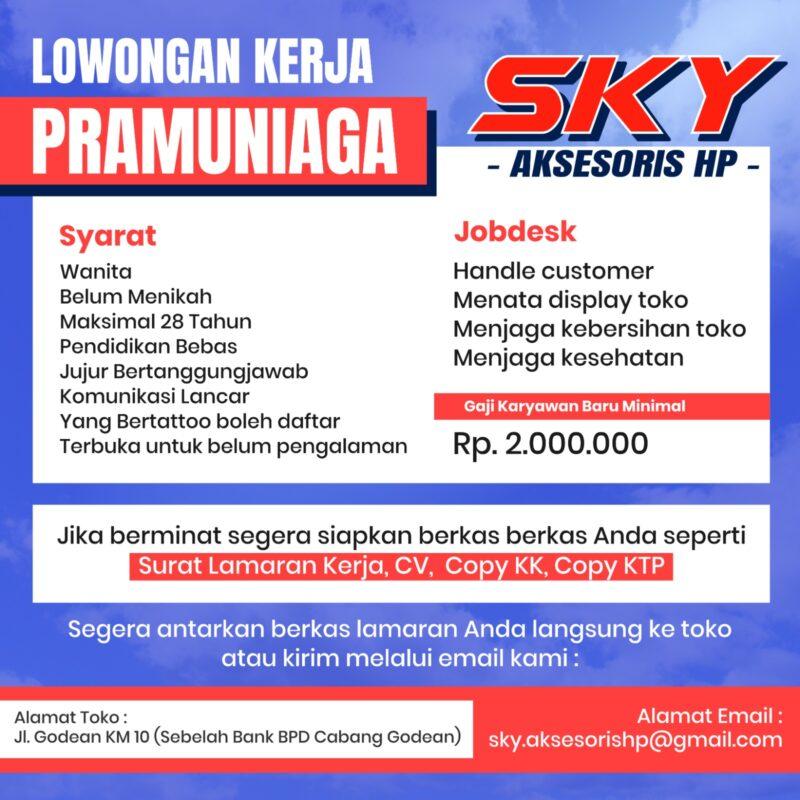 Lowongan Kerja Pramuniaga di Sky Aksesoris HP - LokerJogja.ID