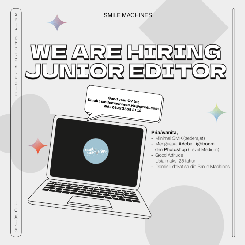 Lowongan Kerja Junior Editor di Smile Machines - LokerJogja.ID