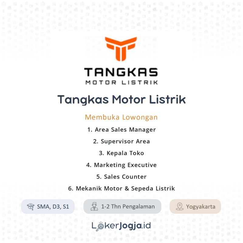 Lowongan Kerja Area Sales Manager - Supervisor Area - Kepala Toko ...