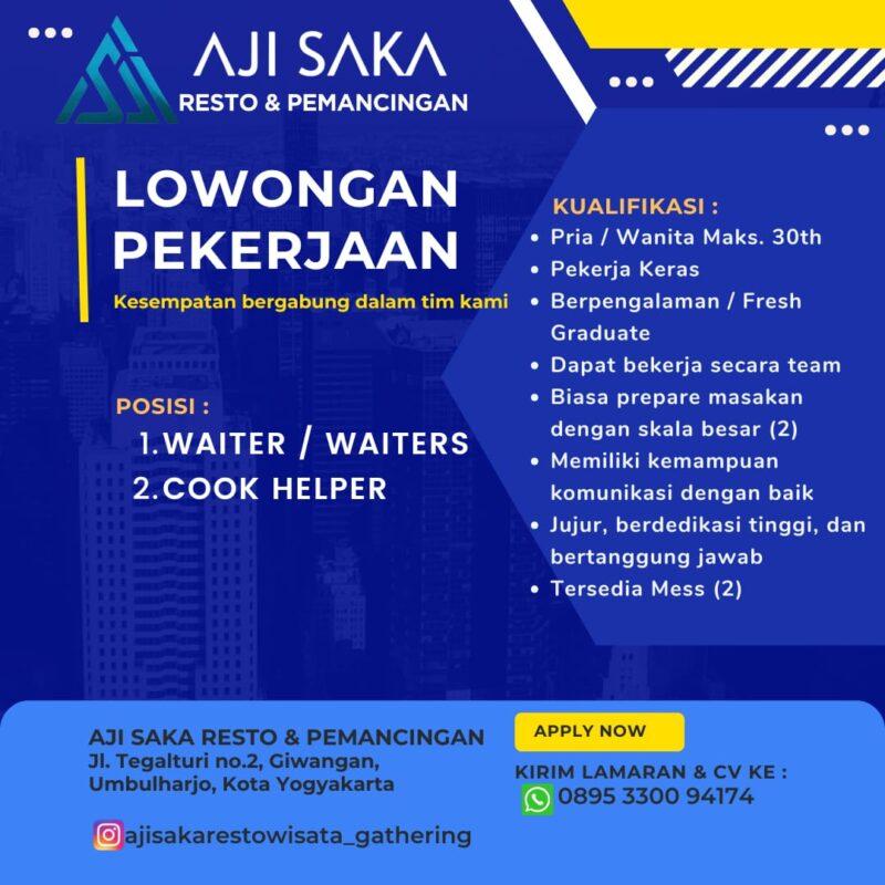 Lowongan Kerja Waiter/Waiters - Cook Helper di Aji Saka Resto ...