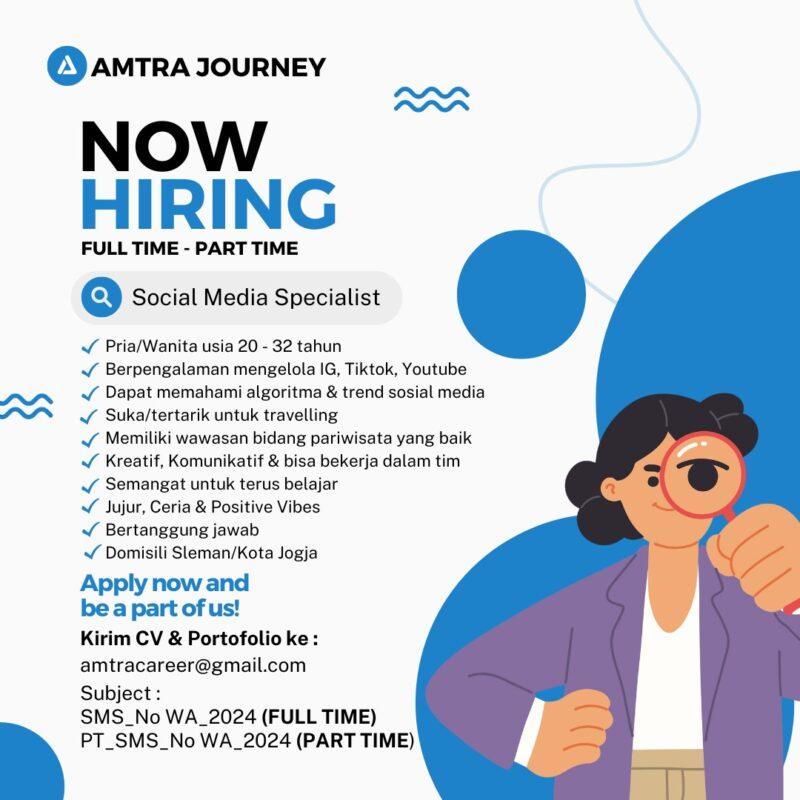 Lowongan Kerja Social Media Specialist di Amtra Journey - LokerJogja.ID