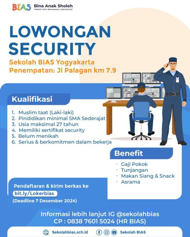 Lowongan Kerja Security di Bina Anak Sholeh (BIAS) - LokerJogja.ID