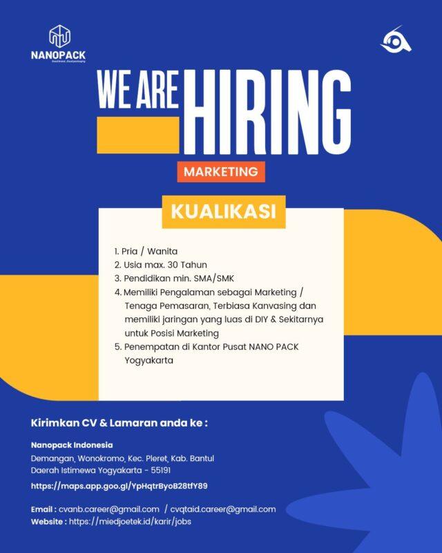 Lowongan Kerja Marketing - Staf Administrasi - Staf Operator Mesin di ...