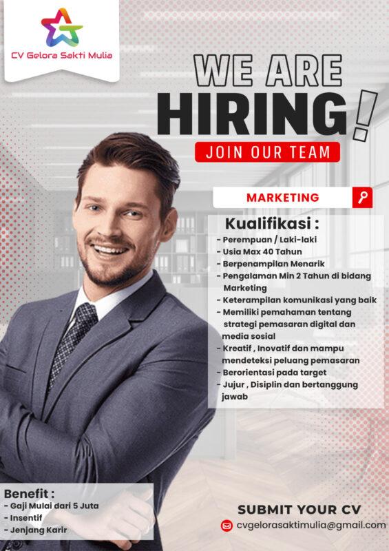 Lowongan Kerja Marketing di CV. Gelora Sakti Mulia - LokerJogja.ID