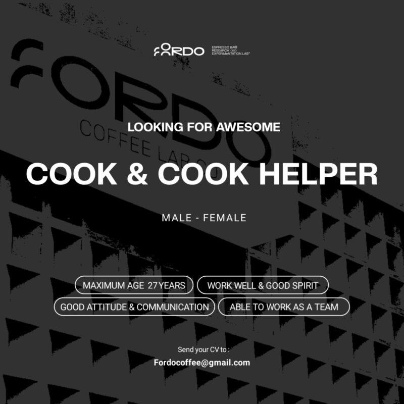 Lowongan Kerja Cook & Cook Helper di Fordo Coffee - LokerJogja.ID