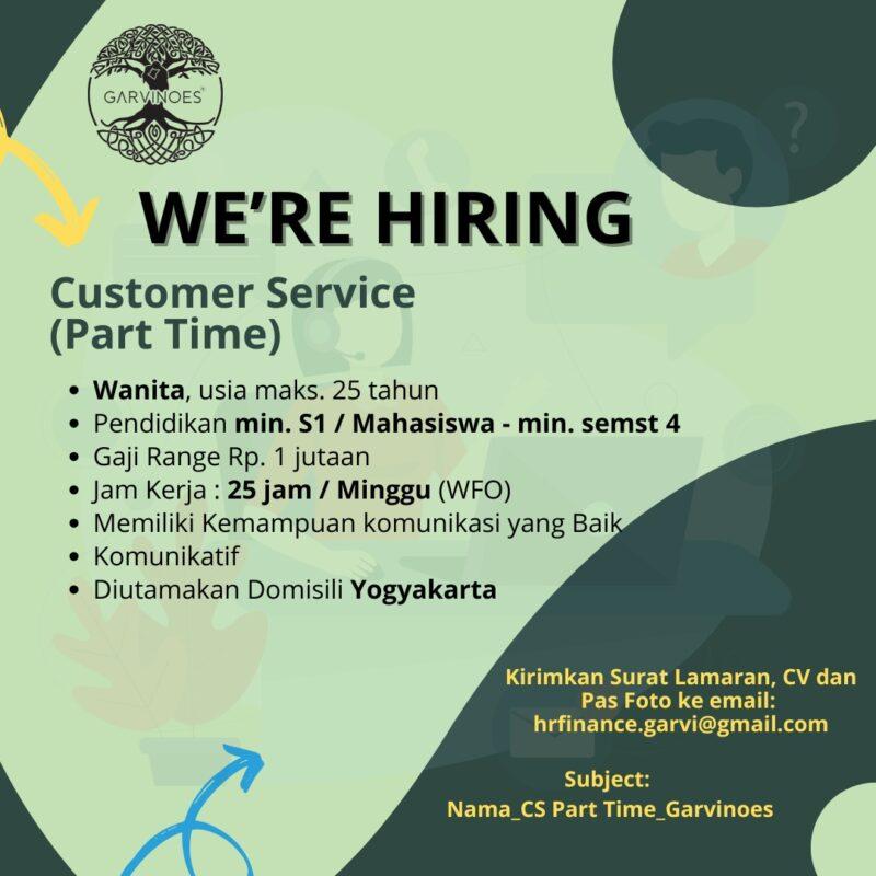 Lowongan Kerja Customer Service Online Part Time di Garvi Group - LokerJogja.ID